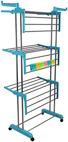 سعر LIVINGBASICS Cloth Drying Stand Stainless Steel & ABS 3 Tier/Layer ...