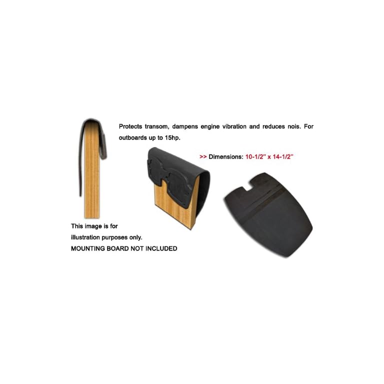 Marine Rubber Transom Pad Protector for Boats - Five Oceans - MasterBasser