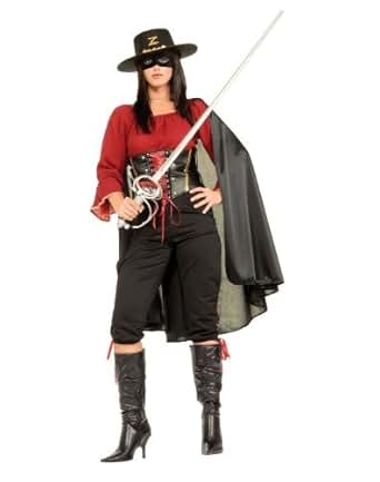 Amazon.com: Female Super Deluxe Zorro Costume - Womens Medium: Clothing