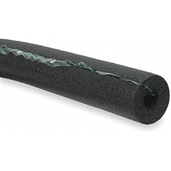 1-1/4" x 6 ft. Polyethylene Pipe Insulation, 1/2" Wall (1, Black) - Weatherproofing Pipe ...