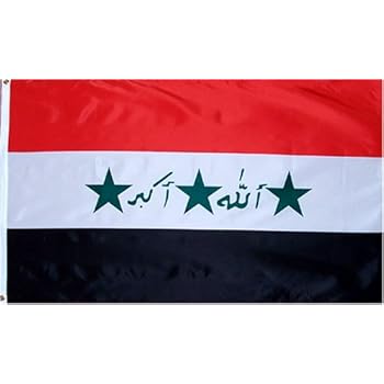 Amazon.com : NEW 3X5 Iraq National FLAG Current IRAQI 3 x 5 BANNER ...