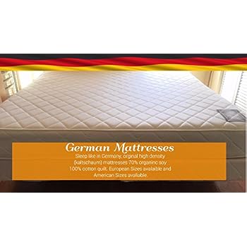Amazon.com: German Mattress Soft to Firm high Density European Size ...