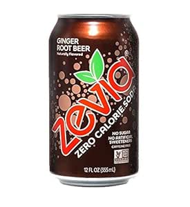 Amazon.com : Zevia Zero Calorie Soda, Ginger Root Beer, 12 Fl Oz Cans (Pack of 24) : Soda Soft ...
