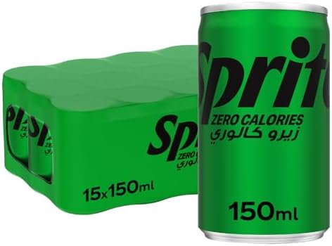 SPRITE Zero Calories, Carbonated Soft Drink, Can 150ml, Pack of 15 ...