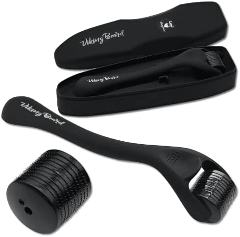 Viking Beard™ Beard Roller | 2x Rollers | 540 0.5MM Titanium Needles ...