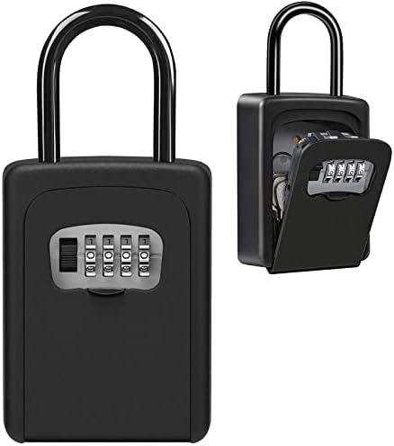 PUJANE Key Safe, Portable Lock Box for Keys Outdoor with Removable ...