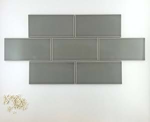 Gray 4x8 Artisan Handmade look, Subway Tile, Undulated tile, Backsplash ...
