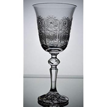 Amazon.com | Bohemian Crystal Set of 6 White Wine Crystal Glasses 12 Oz ...