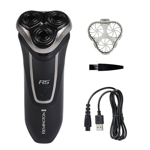 Remington R5 Style Series Rotary Shaver for Men, Titanium Flexing ...