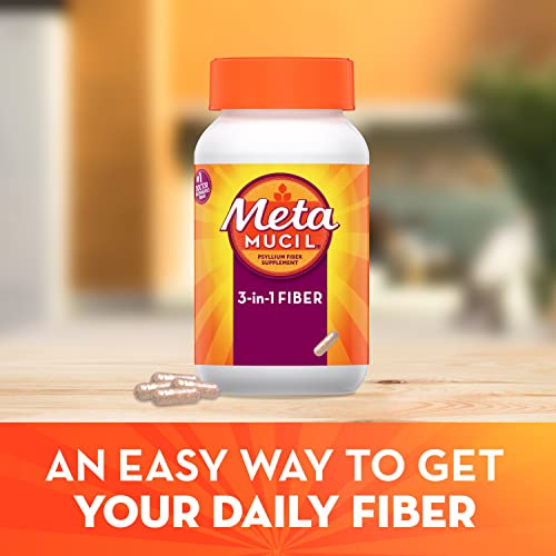 Metamucil, Daily Psyllium Husk Powder Supplement, 3-in-1 Fiber for ...