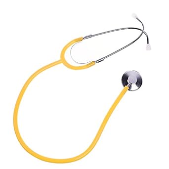 Amazon.com: BCP Yellow Color Real Working Stethoscope for Kids Role ...