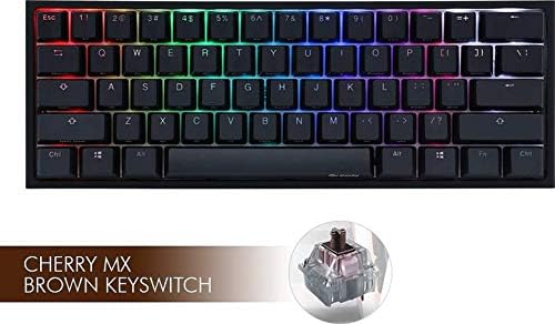 Ducky One 2 Mini Cherry RGB BROWN Switch English/Arabic Gaming Keyboard ...