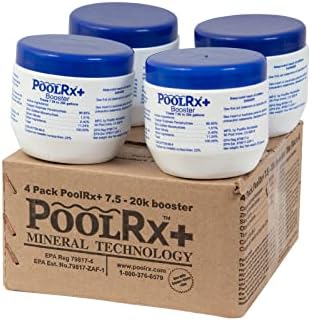 Pool RX 332004 4-Pack PoolRx+ Booster Blue Swimming Pool Algaecide, 4 ...
