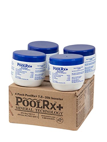 Pool RX 332004 4-Pack PoolRx+ Booster Blue Swimming Pool Algaecide, 4 ...