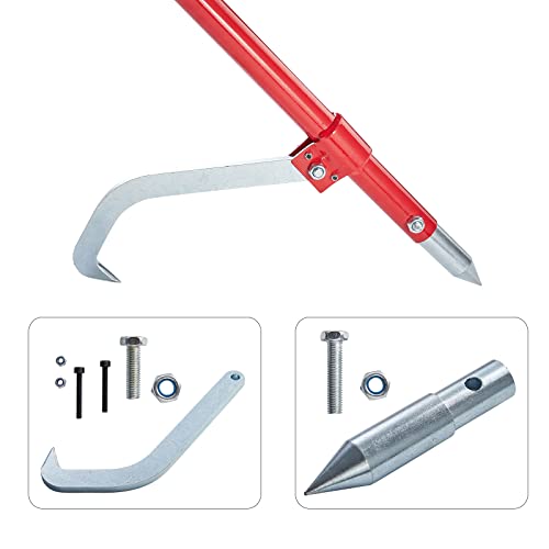 Hi-Na Steel Large Log Peavey Tool with Moving Hook& Gloves, Cant Hook ...