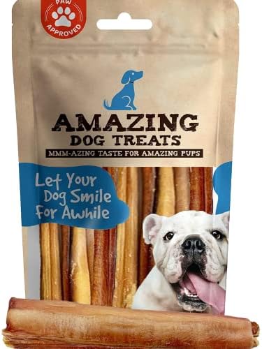 Amazing Dog Treats Bully Sticks 6 Inch [Extra Thick - 10 Pcs/Pck] -NO ...