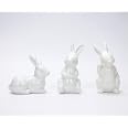 Amazon.com: EASIMECOR Ceramic Bunny Rabbits Easter Bunny Decorations ...