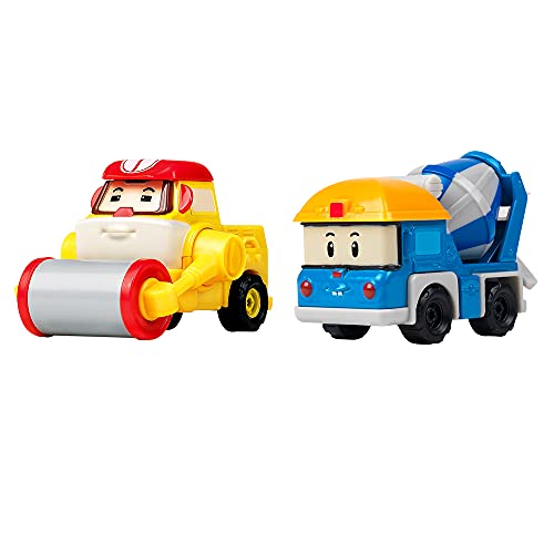 Robocar Poli, [2-Pack Bundle DIE-CAST Metal Toy Cars, Construction Team ...