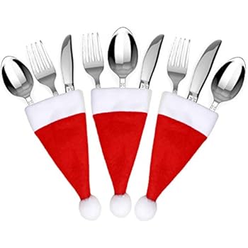 Amazon.com: Christmas Silverware Holders for Festive Holiday ...