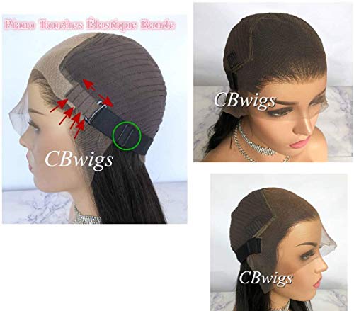 CBWIGS Natural Looking Brazilian Remy Kinky Striaght Lace Front Wig 4.5 inch Deep Parting ...