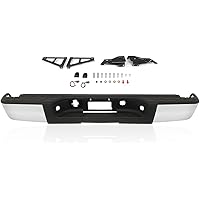 Amazon.com: labwork Rear Bumper Steel Complete Chrome with Rear Park ...