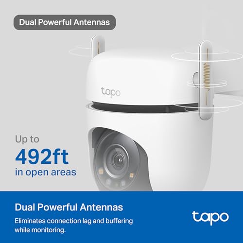 TP-Link Tapo 2K QHD Outdoor Pan/Tilt Wi-Fi Security Camera, 360° View ...
