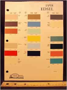 1958 EDSEL Paint Colors Chip Page: Ford Motor Company: Amazon.com: Books