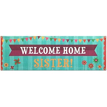 Amazon.com: Welcome Home Sign Banner Party Accessory (1 count) (1/Pkg ...