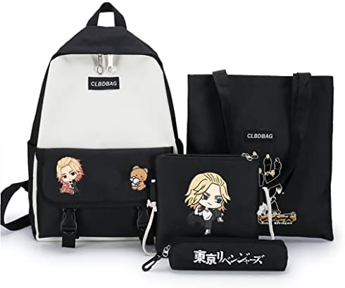 Goodern Compatible for 4 Pcs Tokyo Revengers Backpack Anime Cosplay Bag ...