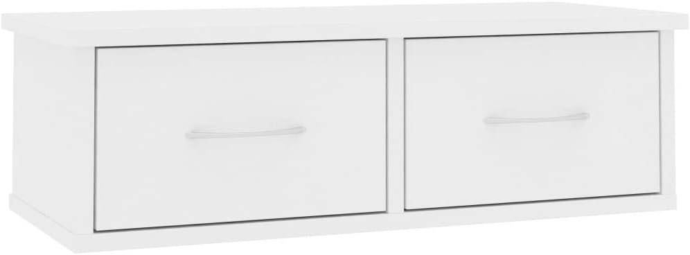 vidaXL Wall-Mounted Drawer Shelf 2 Drawers Elegant Display Floating ...