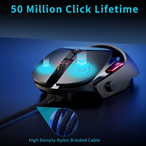 Rapoo VT960S High Performance Wireless Gaming Mouse PAW3370 Sensor 19000 DPI, OLED Display Wired ...