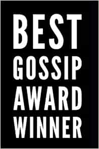 Best Gossip Award Winner: 110-Page Blank Lined Journal Funny Office ...