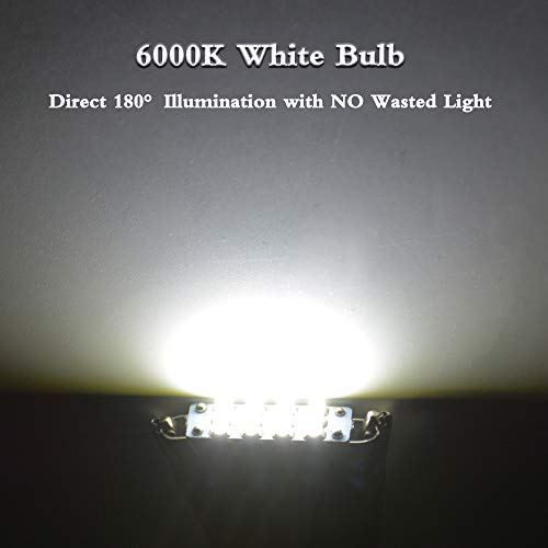LEDKINGDOMUS 561 Led Bulb, 44mm Bright White Festoon LED Bulb 12 SMD ...