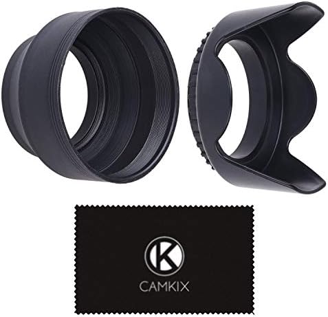 Camera Lens Hoods - Rubber (Collapsible) + Tulip Flower - Set of 2 ...