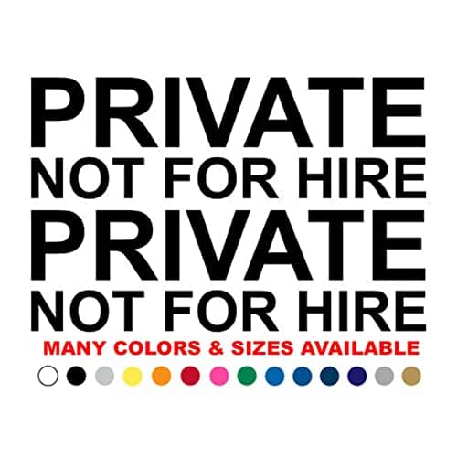 Amazon.com: Set of 2 PRIVATE NOT FOR HIRE Tractor Truck Tow Commercial ...