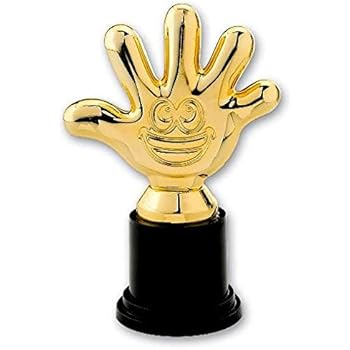 Amazon.com : Fun Express - High Five Trophies (1 Dz) - Stationery ...