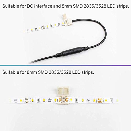 GTIWUNG 20Pcs 8mm 3528 Kit de Conector de Barra de Luz LED, 2Pin ...