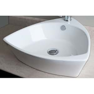 Triangular Shaped Single Hole Vessel Bathroom Sink - - Amazon.com
