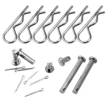 12Pcs M8 Clevis Pin and M3 X 65 R Shape Cotter Pin Assortment Kit, 304 ...