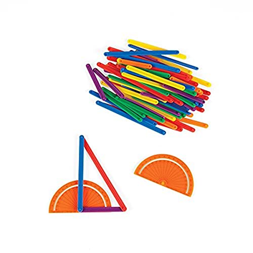 hand2mind AngLegs Geometry Set with 2 Protractors, Explore Angles ...
