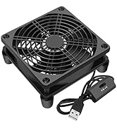 Amazon.com: Qirssyn 120mm 5V USB Fan with Multi Speed Controller for ...