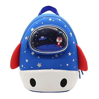 Amazon.com | Alnaue 3D Rocket Preschool Kids Backpack For Boy Cute ...
