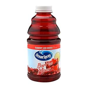 Amazon.com : Bar Pac Cranberry Juice Cocktail Mixer, 32 Fluid Ounce ...