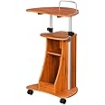Amazon.com: Adjustable Height Laptop Cart With Storage. Color ...