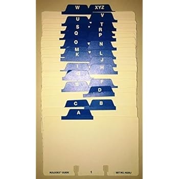 Amazon.com : Rolodex A-Z Index Tabs for 3x5 Rolodex Files. 24 Cards ...