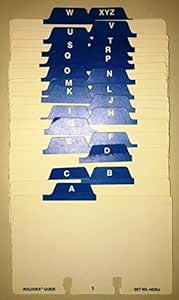 Amazon.com : Rolodex A-Z Index Tabs for 3x5 Rolodex Files. 24 Cards ...