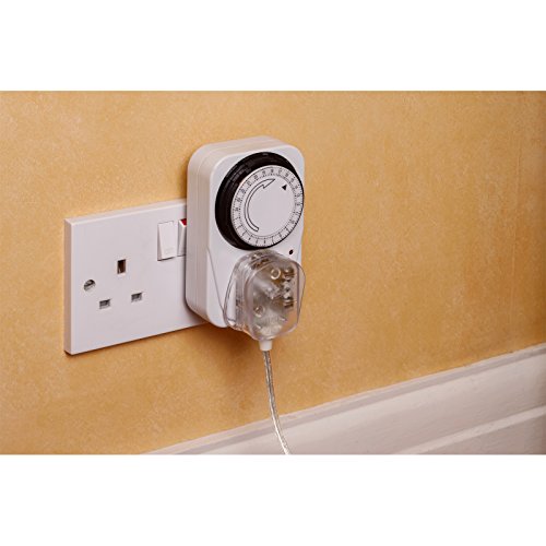 Defender 24 Hour Segment Timer Switch Energy Saver Plug Standard Size 