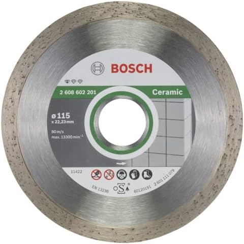 Bosch 2608602201 ceramic diamond cutting disc, 115mm, 22.23mm x 1.6mm x ...