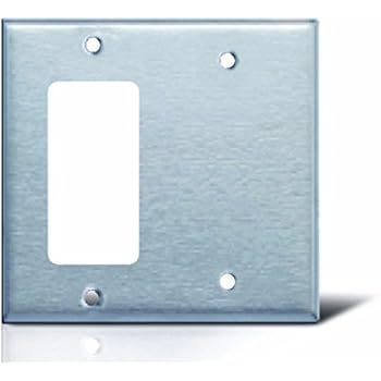 2 GANG PLASTIC WALL COVER PLATE COMBINATION DECORA GFCI SWITCH DUPLEX ...