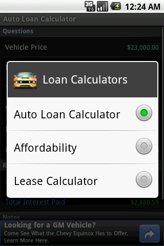 Car Loan Calculator:Amazon.com:Appstore for Android